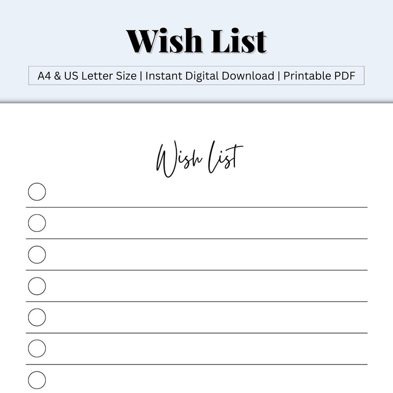 Christmas Wish List - Etsy