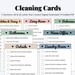 Printable Cleaning Cards, Room by Room Cleaning Cards, Family Chore ...
