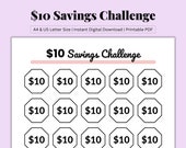 10 Dollar Savings Challenge 10 Savings Tracker Money Save - Etsy