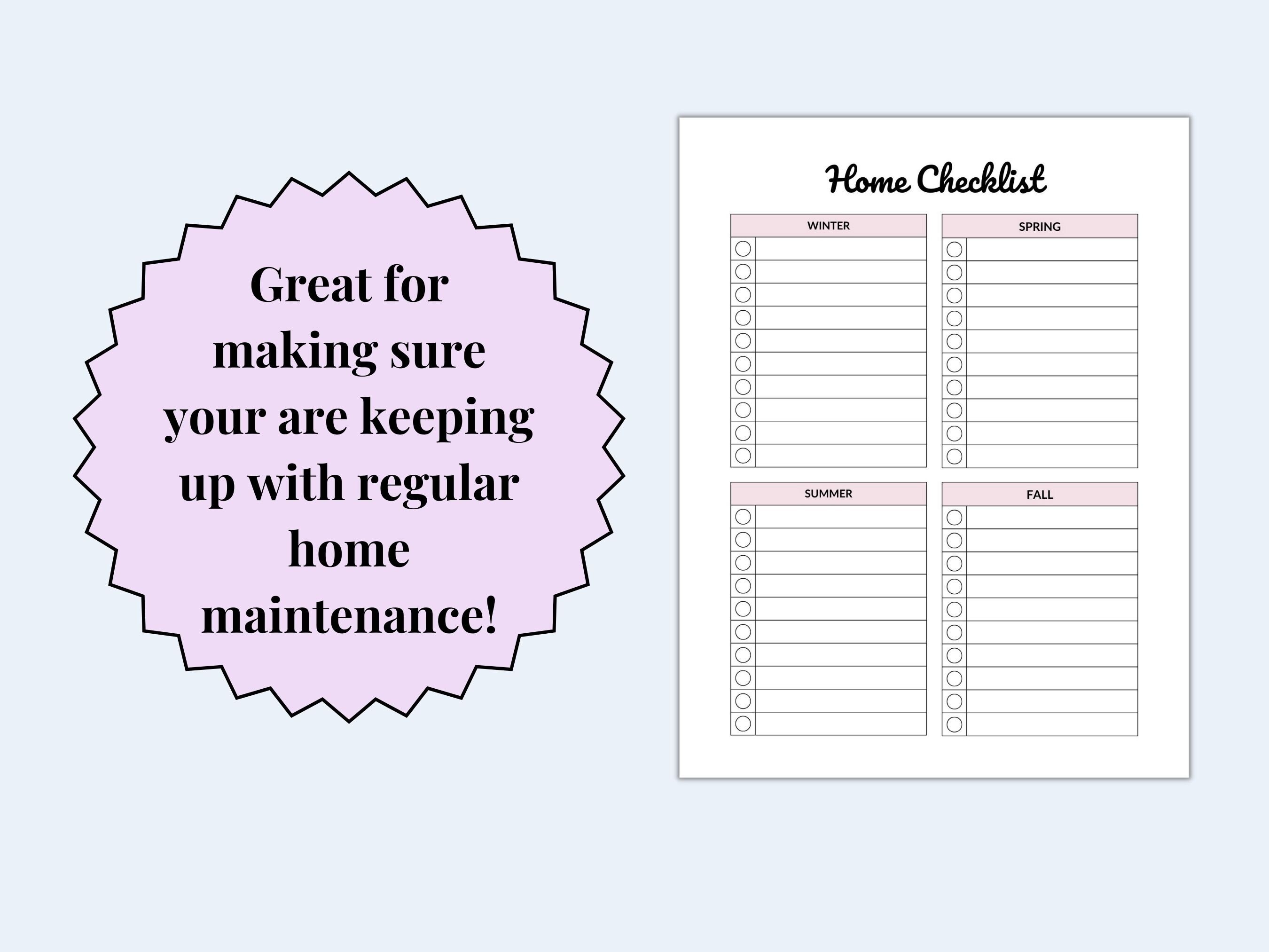 House to Do List, Home Repair Checklist, House Projects List, Printable ...