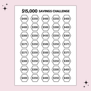 15000 Savings Challenge, Save Money, 15000 Dollars Budget Binders ...