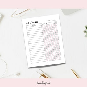Weekly Habit Tracker, Printable Habit Tracker, Wellness, Productivity ...