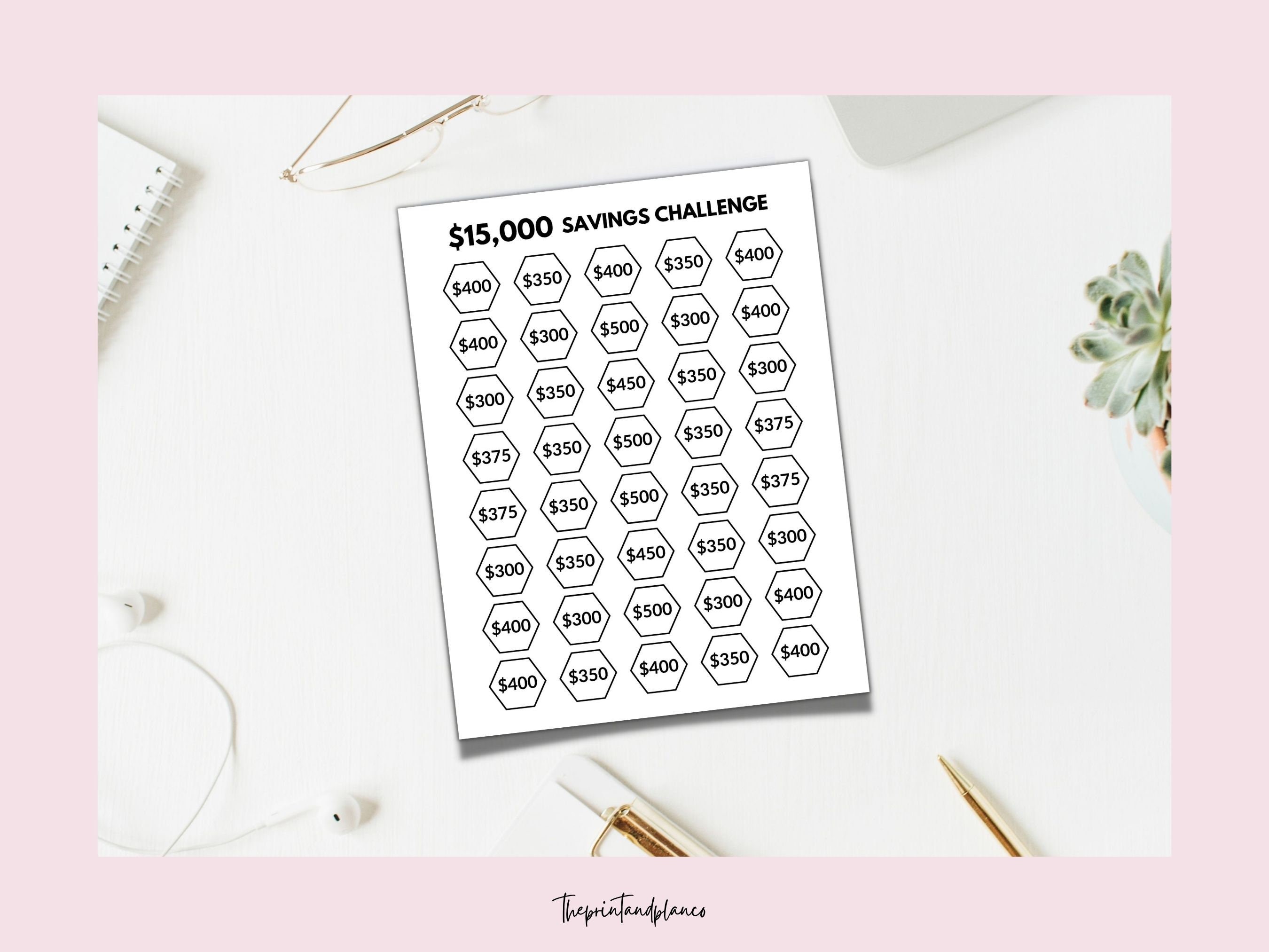 15000 Savings Challenge, Save Money, 15000 Dollars Budget Binders ...