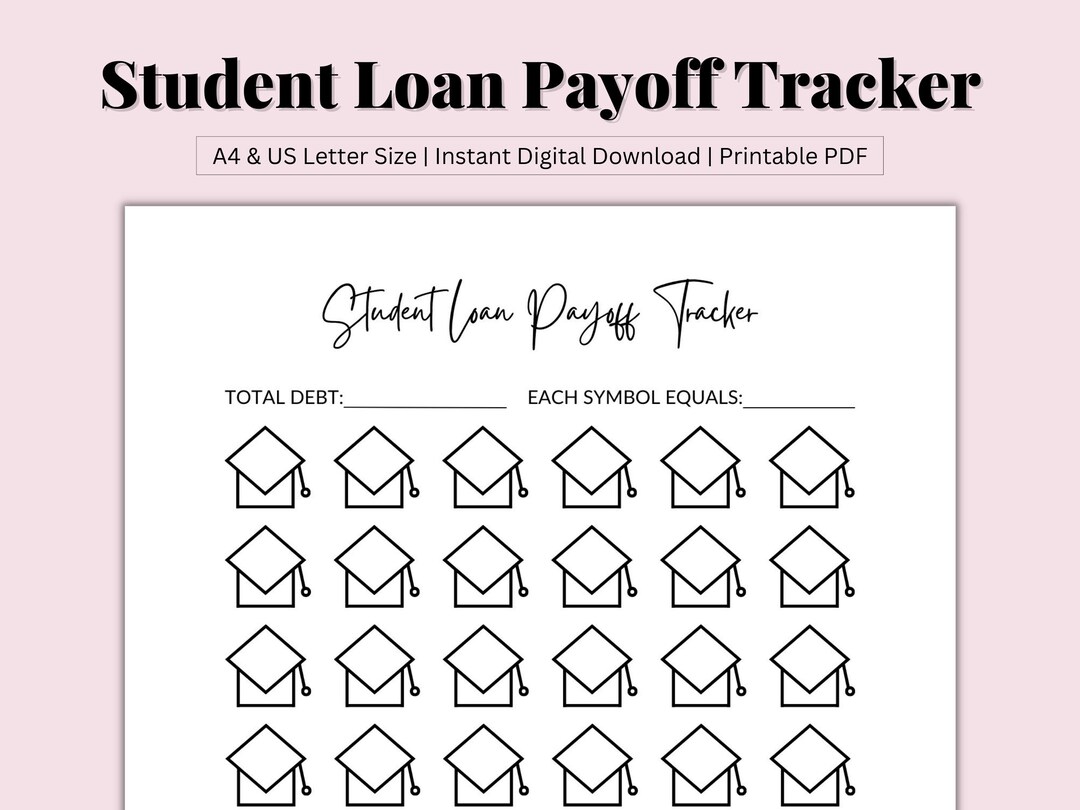 Student Loan Debt Payoff Tracker, Debt Payoff Planner, Student Loan ...
