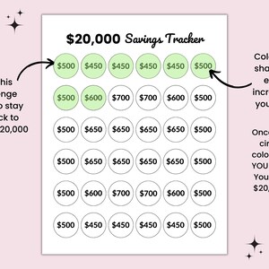 20000 Savings Challenge, 20k Savings Challenge, 20,000 Savings ...