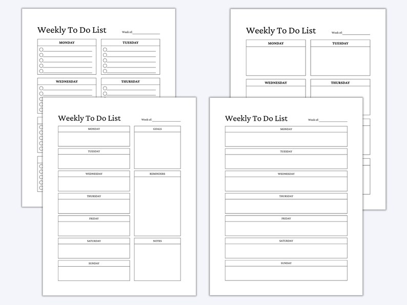 Printable to Do List Bundle, to Do List, Printable to Do List ...