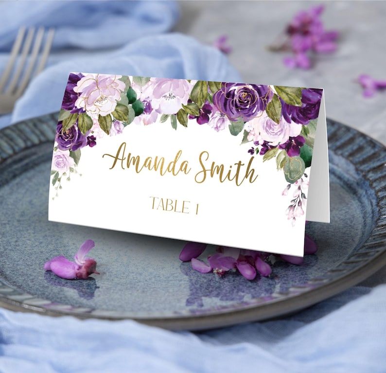 Place Card Editable Template, Table Name Card, Printable Seat Cards ...