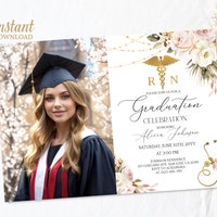 Nursing Graduation Invitation: Photo Template (digital Download) - Etsy