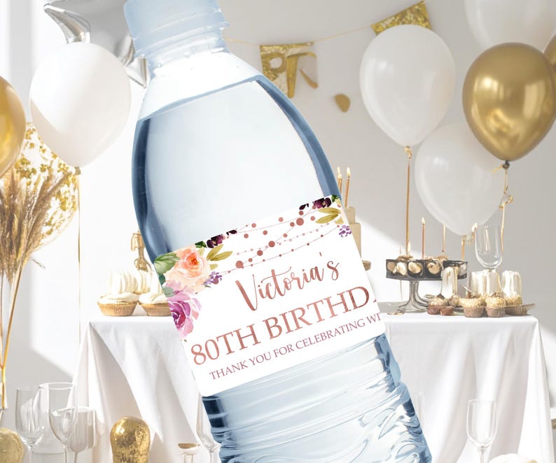 Editable Water Bottle Label Template | Water Bottle Sticker Label ...