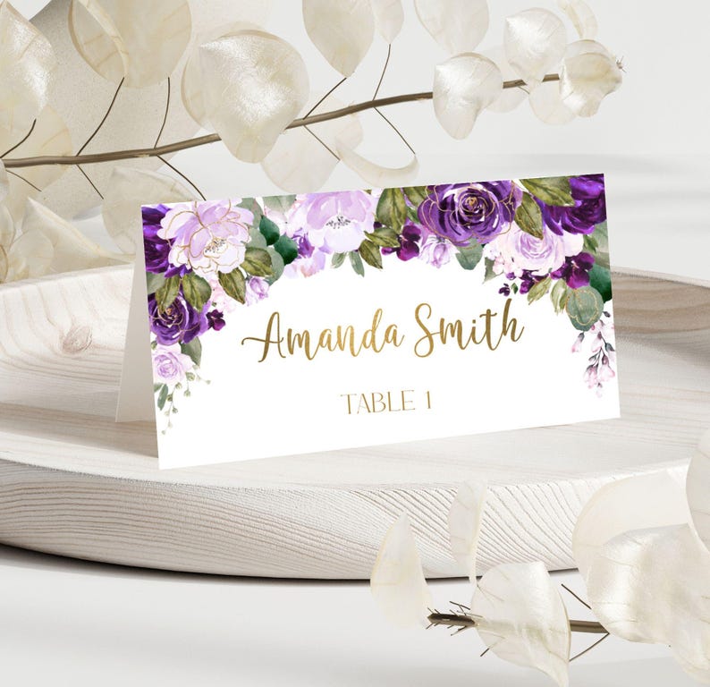 Place Card Editable Template, Table Name Card, Printable Seat Cards ...