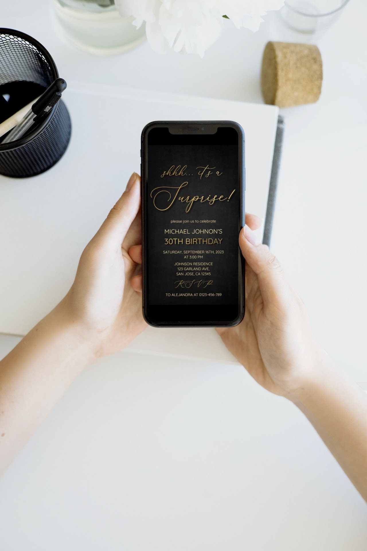 Editable Surprise Party Invite, Shhh... It's a Surprise Invite, Text ...