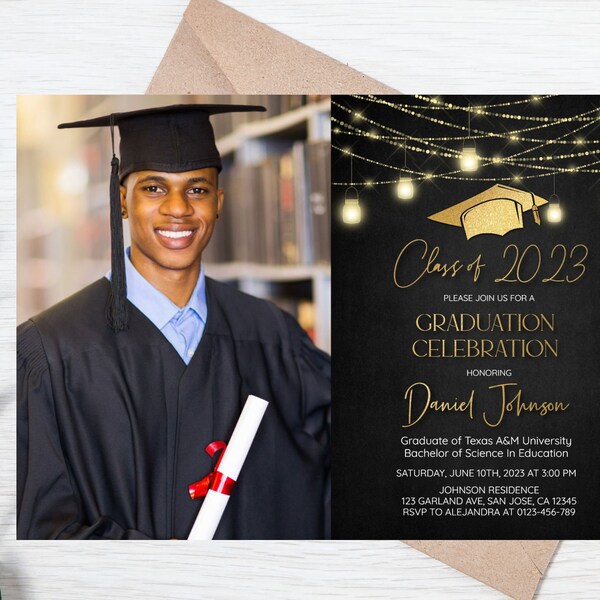 High School Graduation Invitations - Etsy