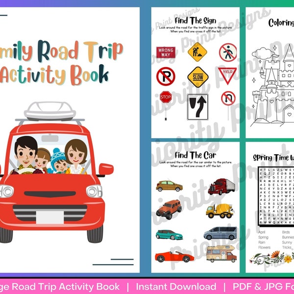 Printable Road Trip Activities - Etsy