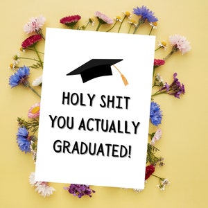 Funny Graduation Card – Instant Download – Printable Card – Funny Grad Card - Senior Gift ...