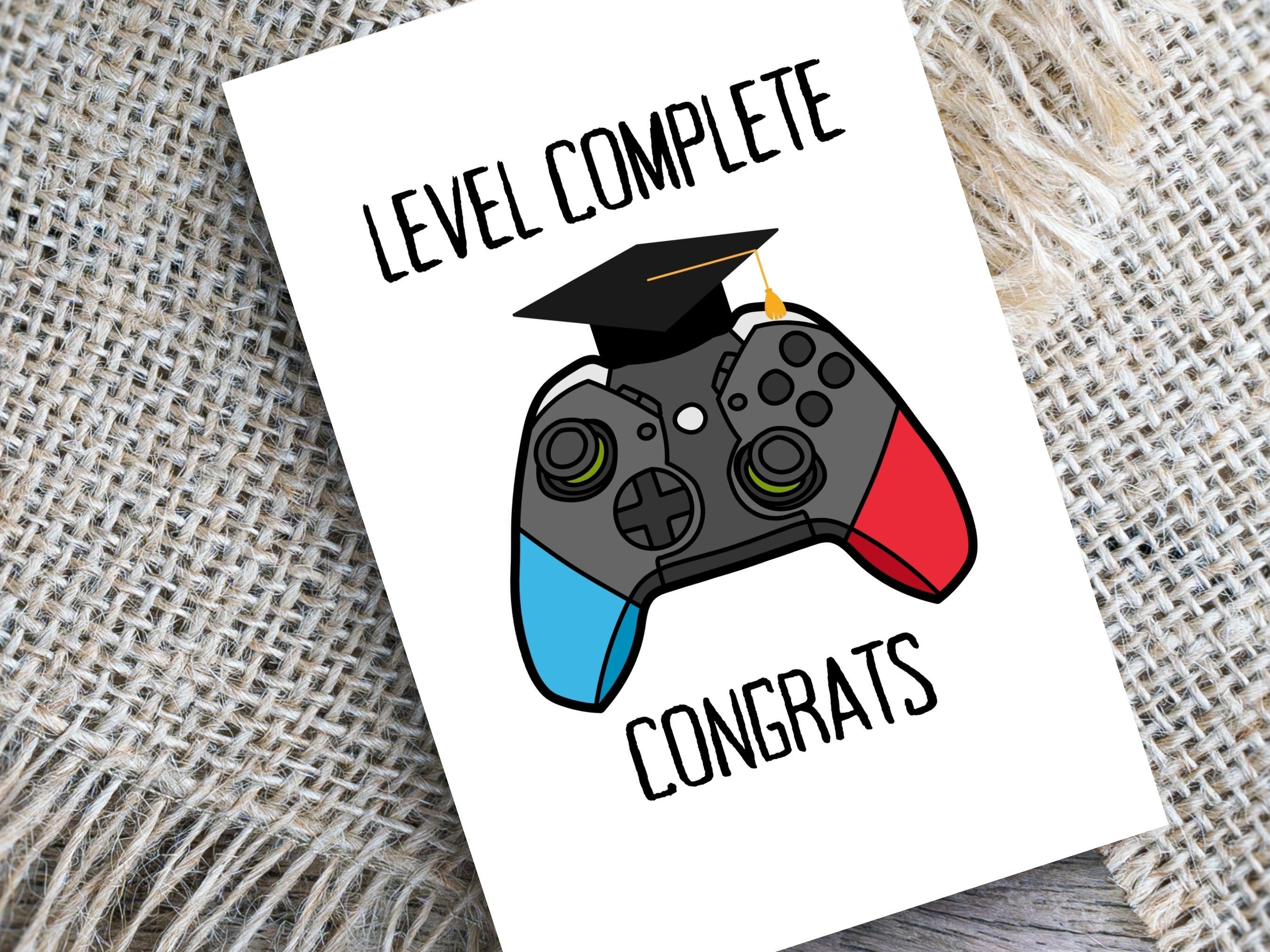 Level Complete Graduation Card - Funny Grad Card - Senior 2023 2024 ...