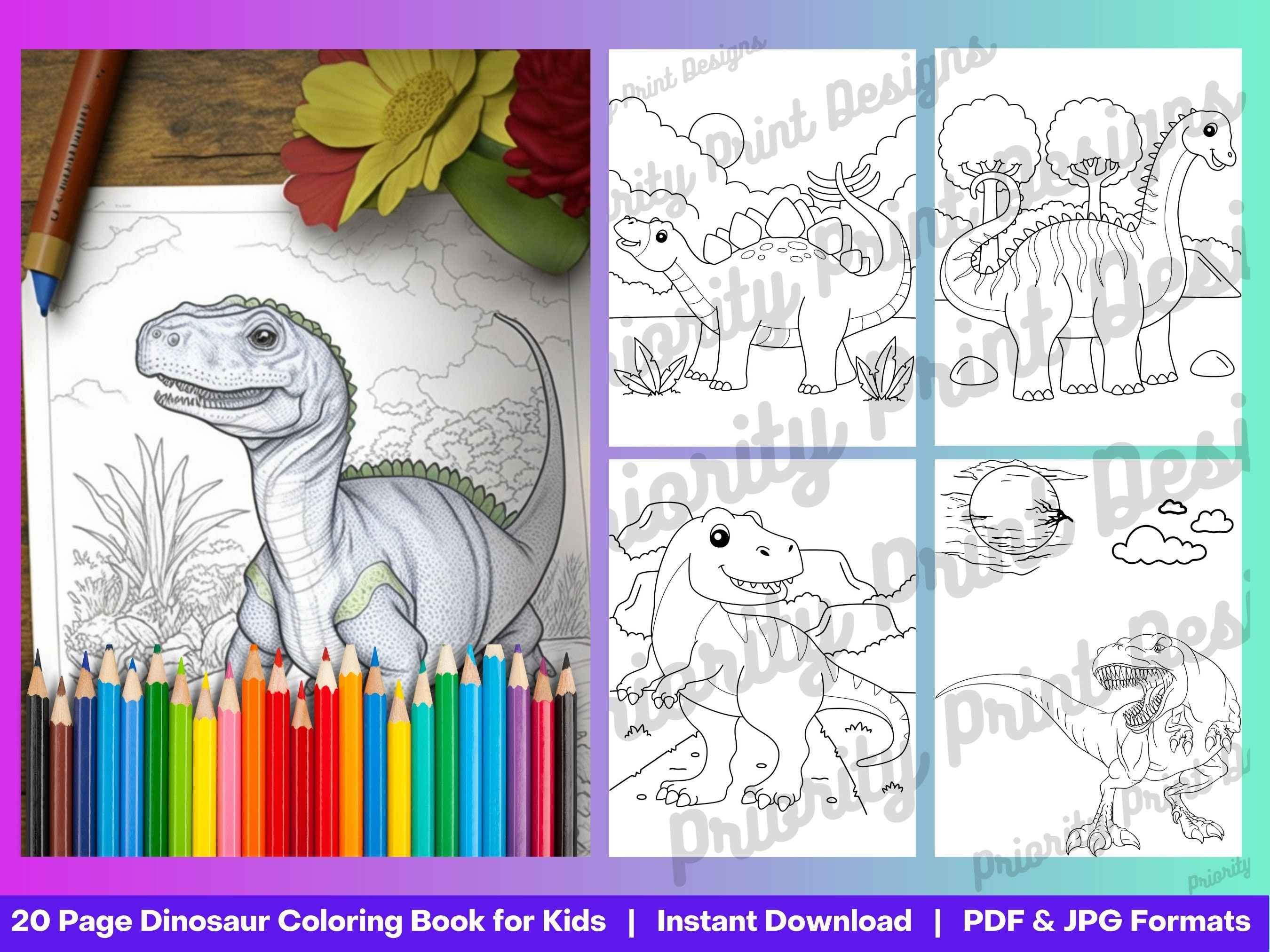 Printable Dinosaur Coloring Pages, Dinosaur Printables, Dinosaur ...