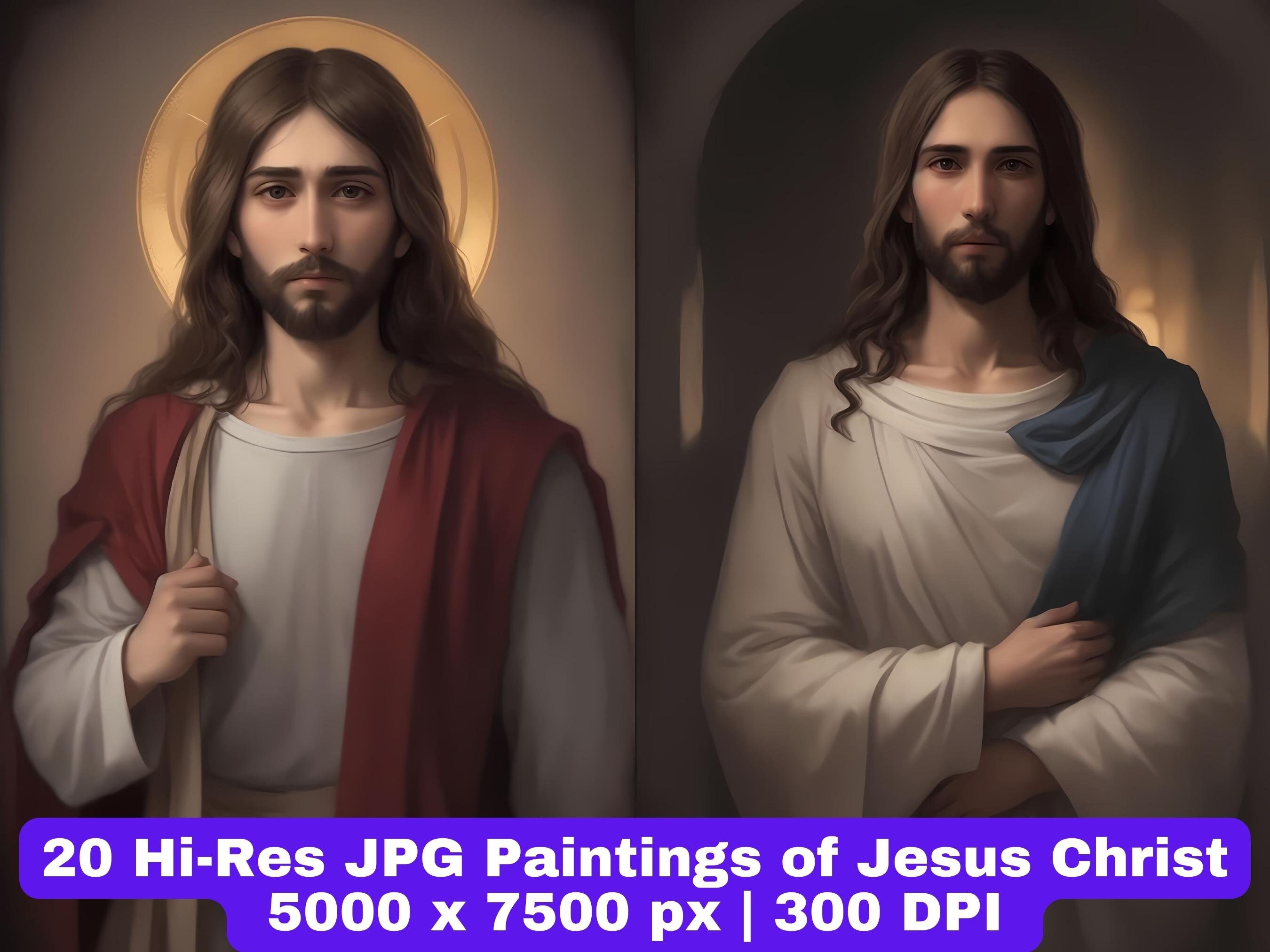 20 Jesus Christ Digital Painting Jpgs Instant Download Downloadable Art ...