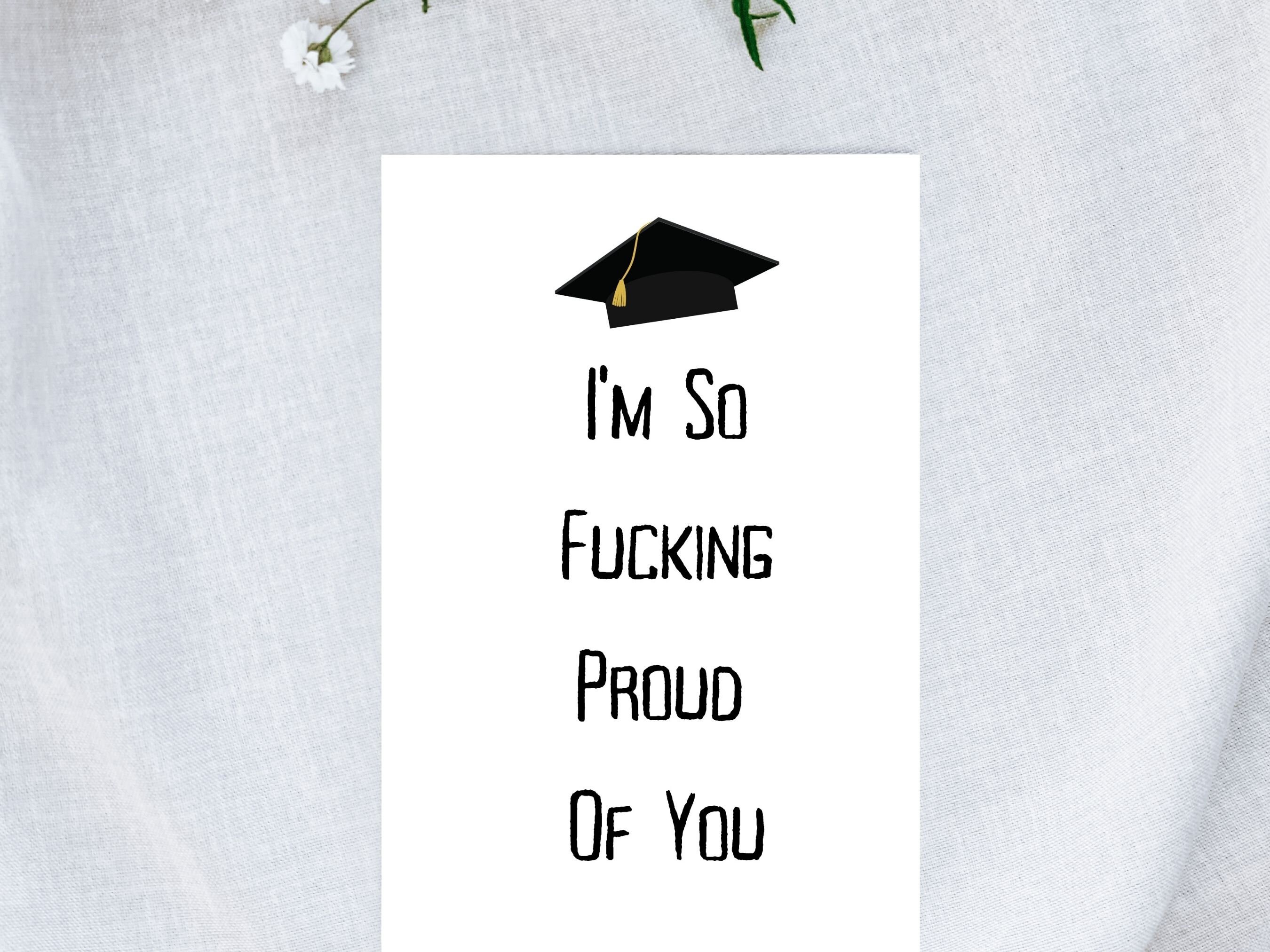 Digital Download Printable Graduation Card Grad Card Swearing Grad Card ...