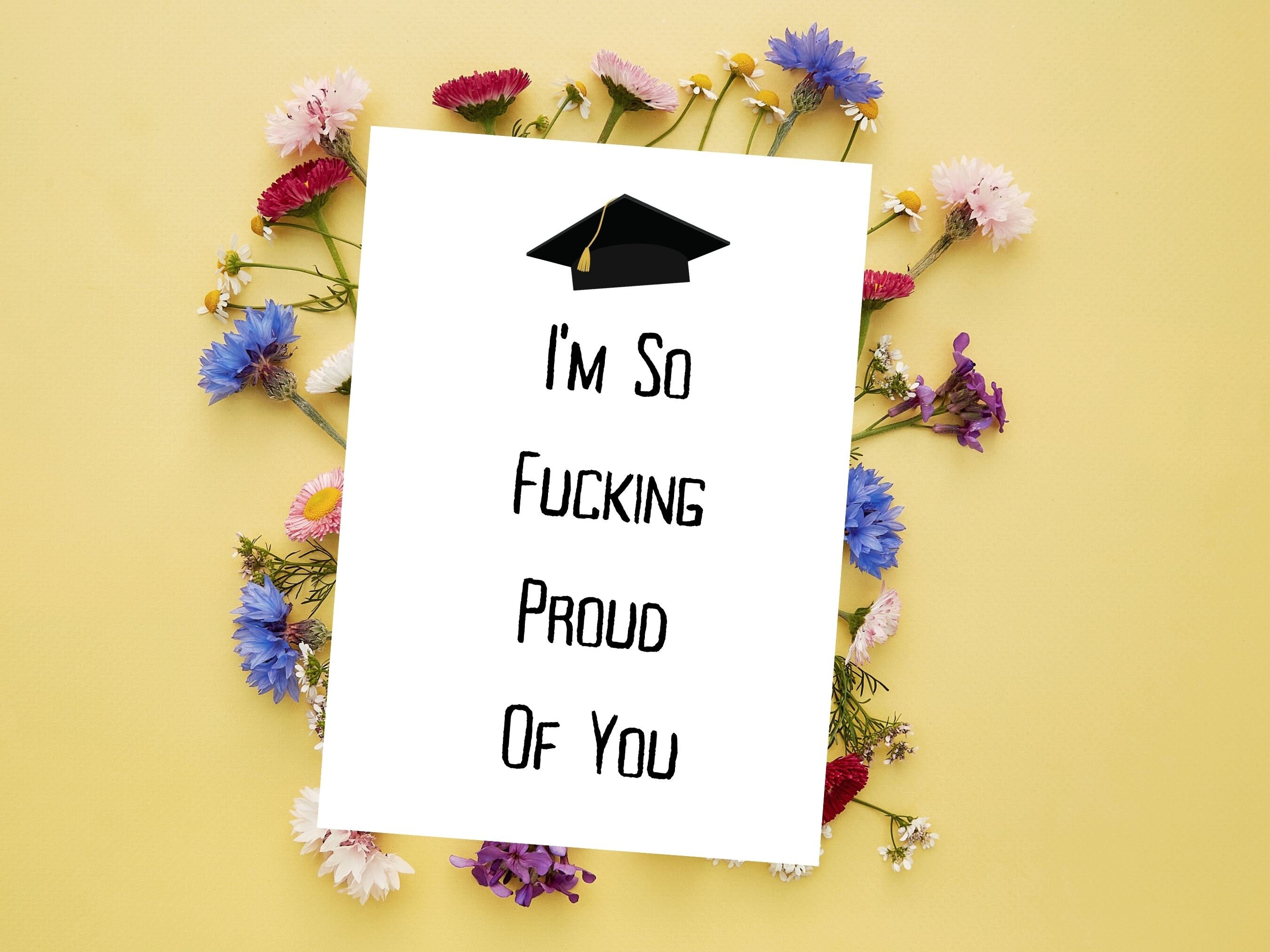 Digital Download Printable Graduation Card Grad Card Swearing Grad Card ...