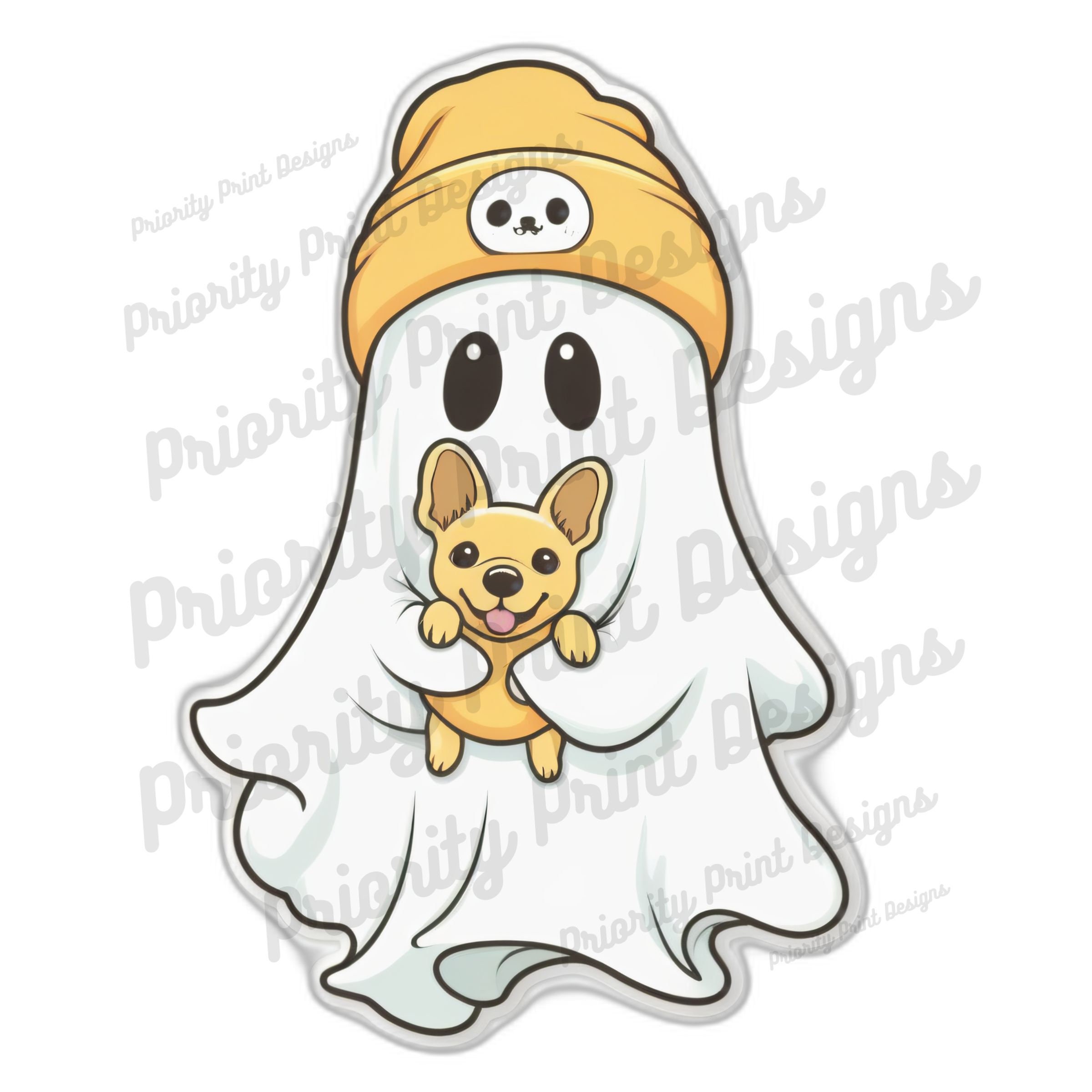 Cute Ghost With Dog Png Sticker, Halloween Ghost Png, Stay Spooky ...