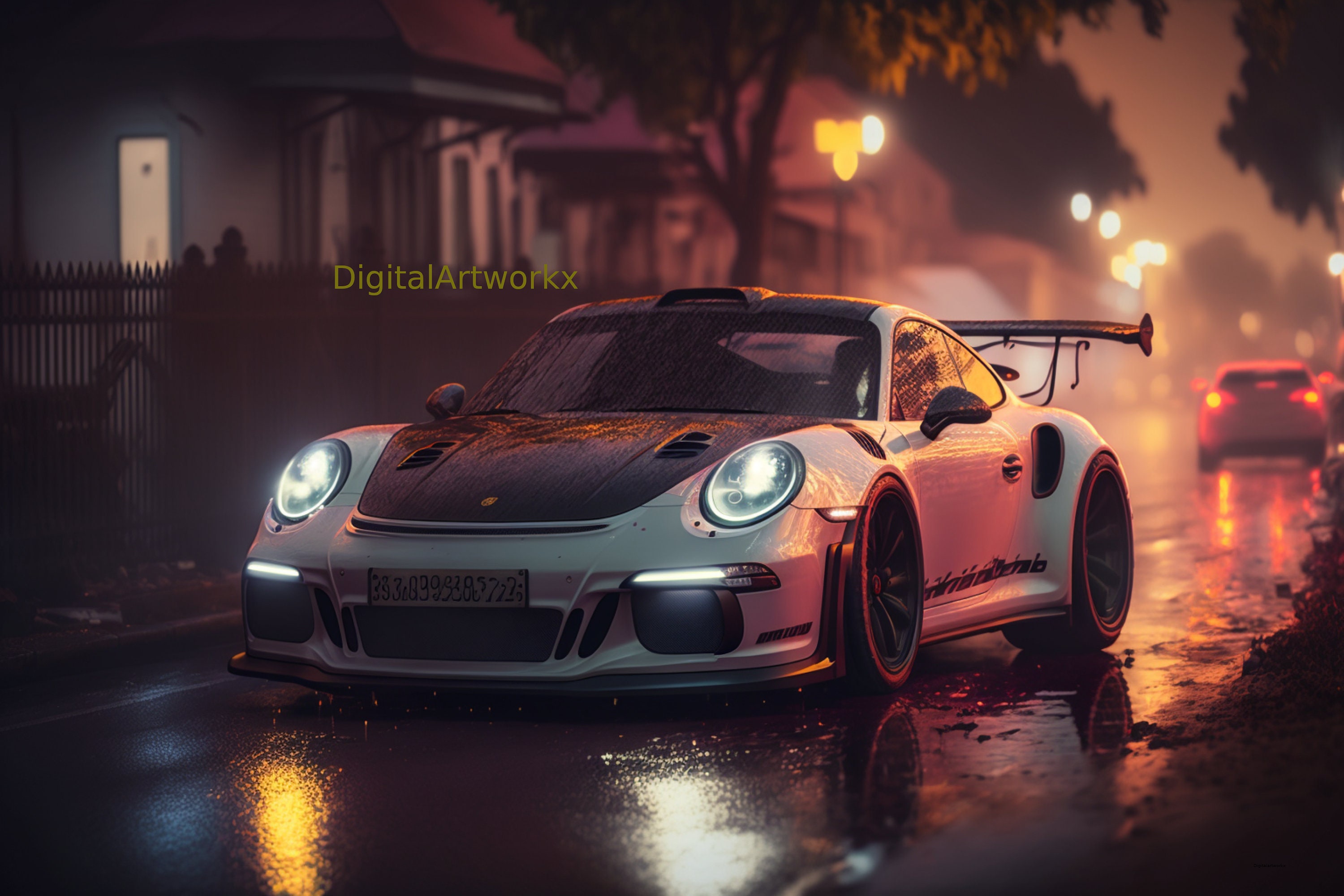Printable Porsche GT3 RS Porsche GT3 RS Digital Image Digital Art Download Digital Car Digital Print Wallpaper Etsy