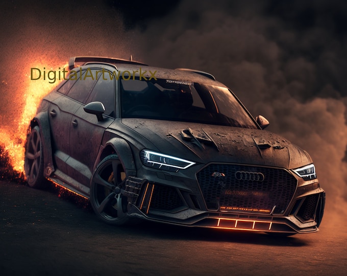 Printable, Audi RS3, Digital Image Audi RS3, Digital Art, Download ...