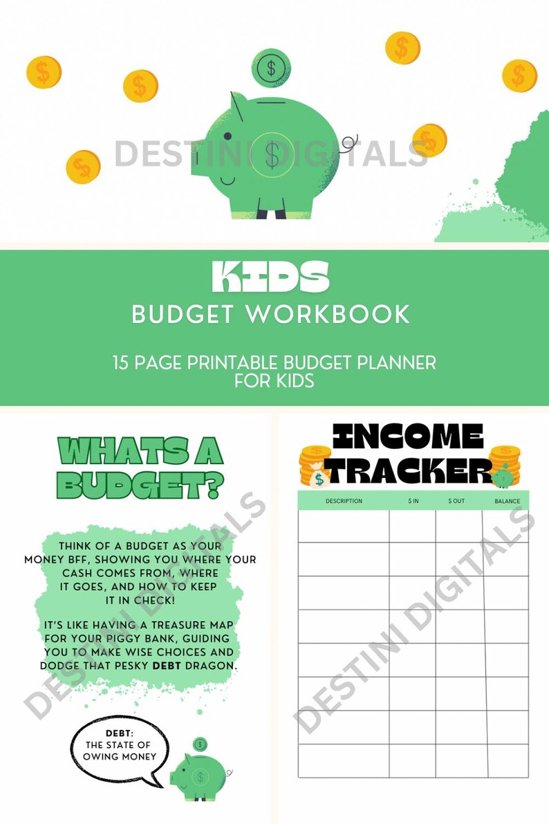 Kids Budget Workbook - Etsy