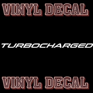 Turbocharged Text Vinyl Decal - Etsy
