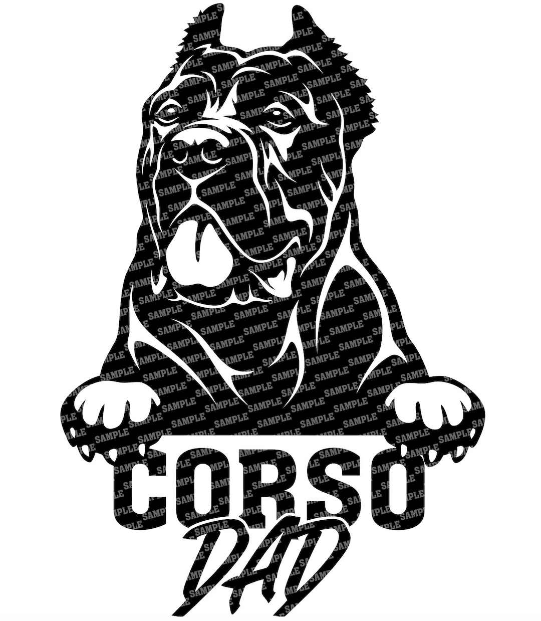 Cane Corso Dad Car Decal - Etsy