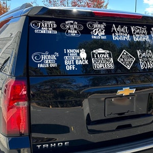 Personalized Custom Car Window | Bumper Vinyl Decal Sticker - Etsy