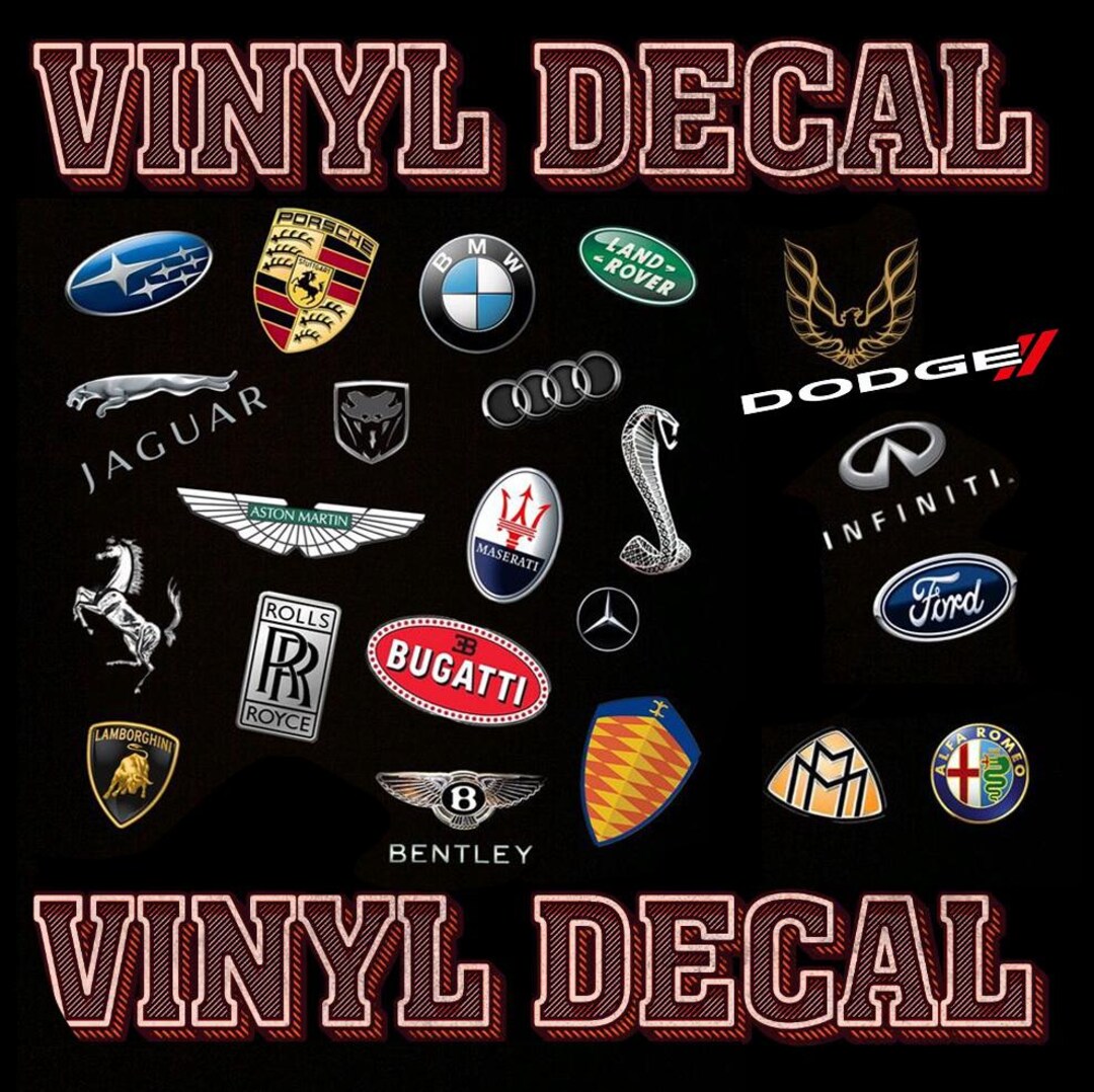 Custom Car Truck Logo Vinyl Decal Sticker – Personalized Auto Brand ...