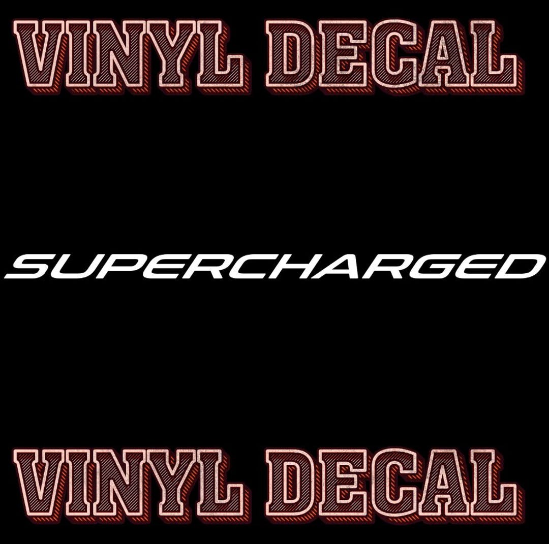 Supercharged Text Vinyl Decal - Etsy