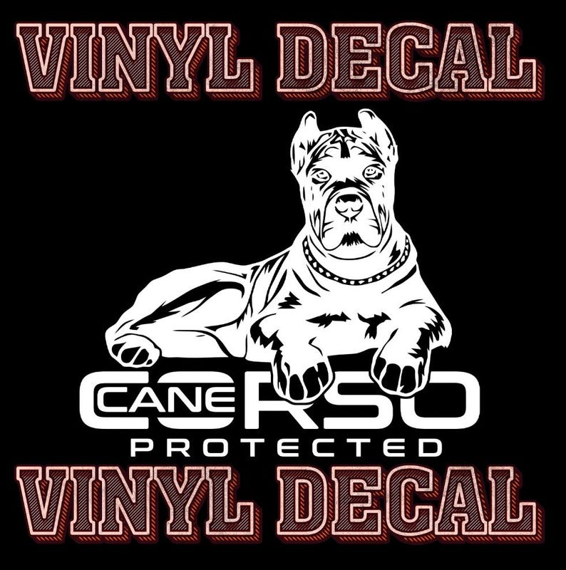 Cane Corso Protected Car Decal - Etsy