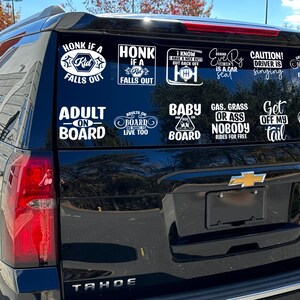 Personalized Custom Car Window | Bumper Vinyl Decal Sticker - Etsy