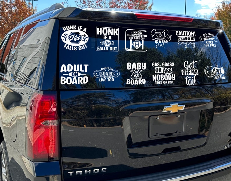 Personalized Custom Car Window | Bumper Vinyl Decal Sticker - Etsy