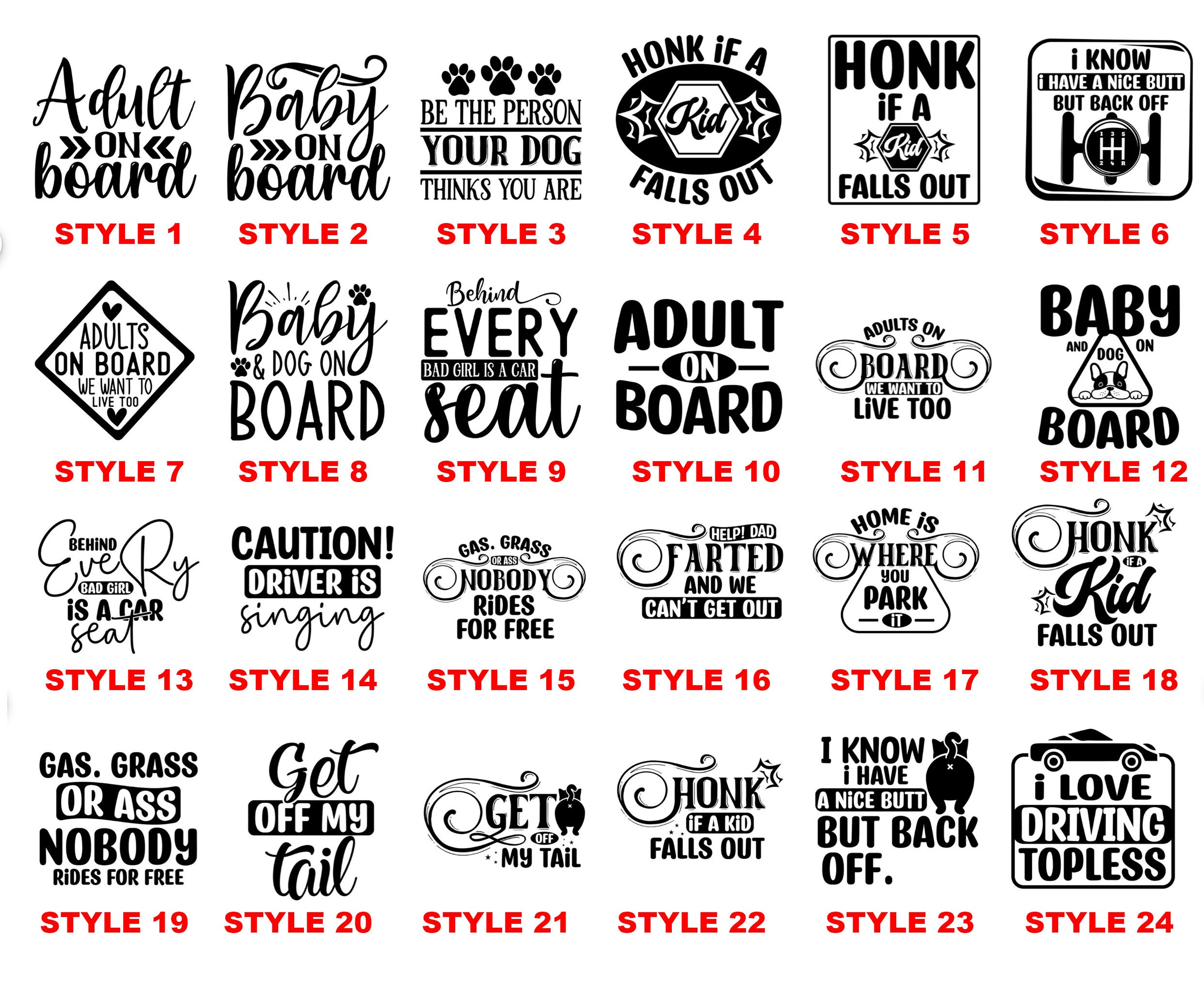 Personalized Custom Car Window | Bumper Vinyl Decal Sticker - Etsy