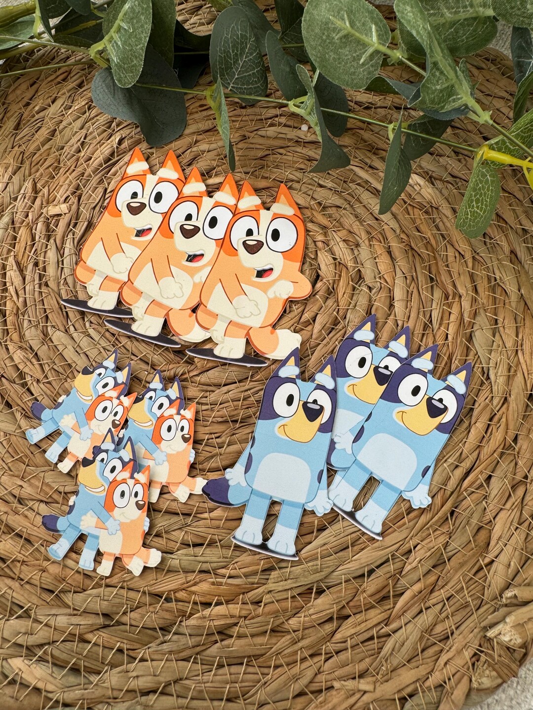 Bluey Cupcake Toppers-9 Toppers Bluey Bingo - Etsy UK