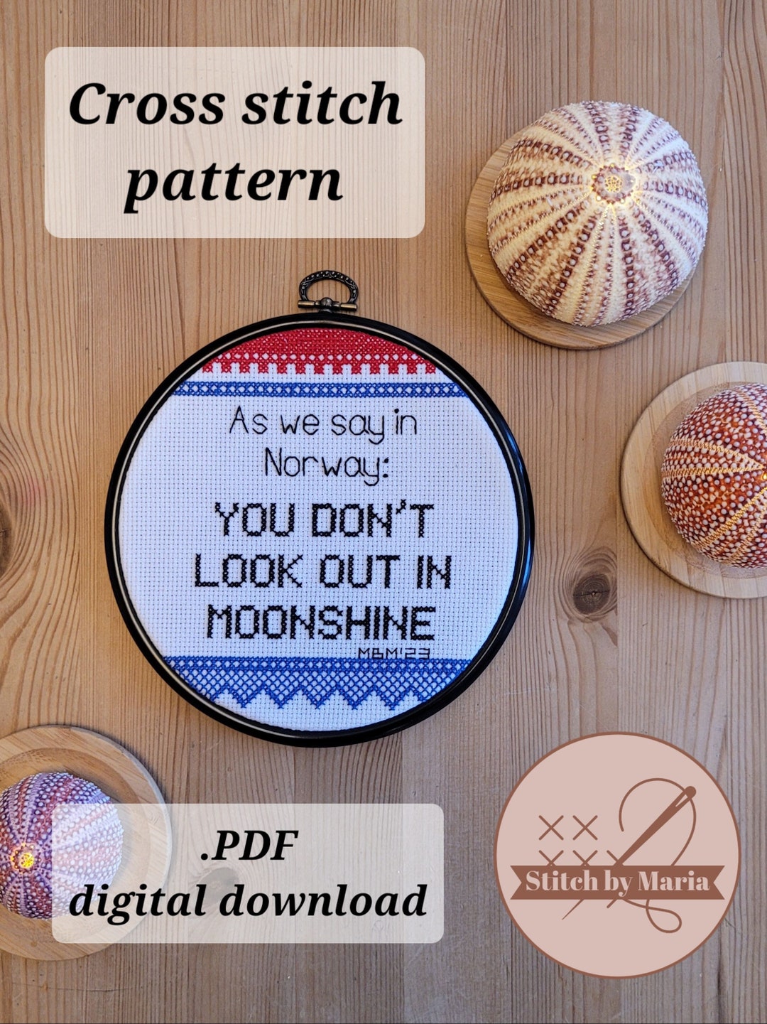 Marius Moonshine - as We Say in Norway - Cross Stitch Pattern - Funny ...