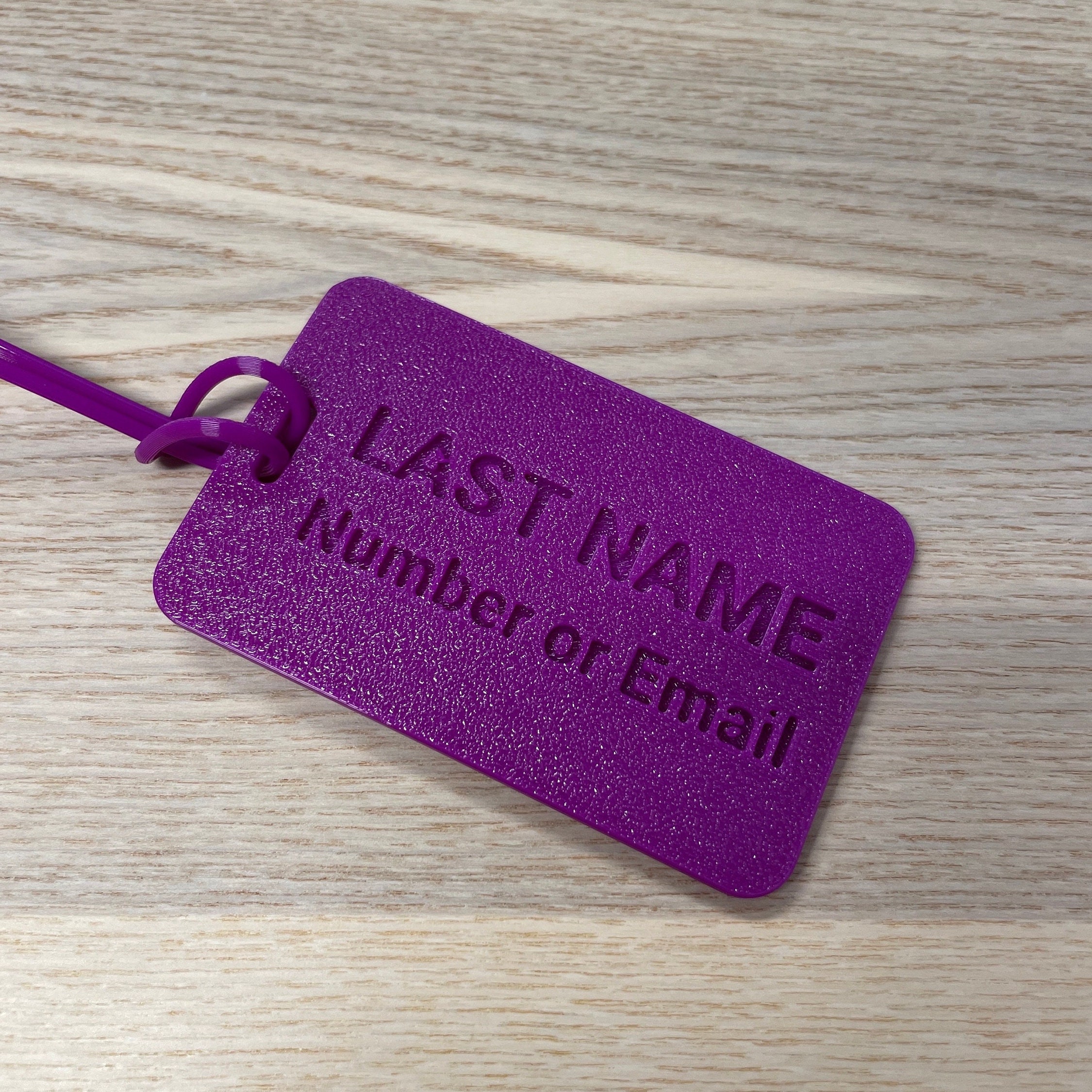 Custom Luggage Tag Plastic - Etsy