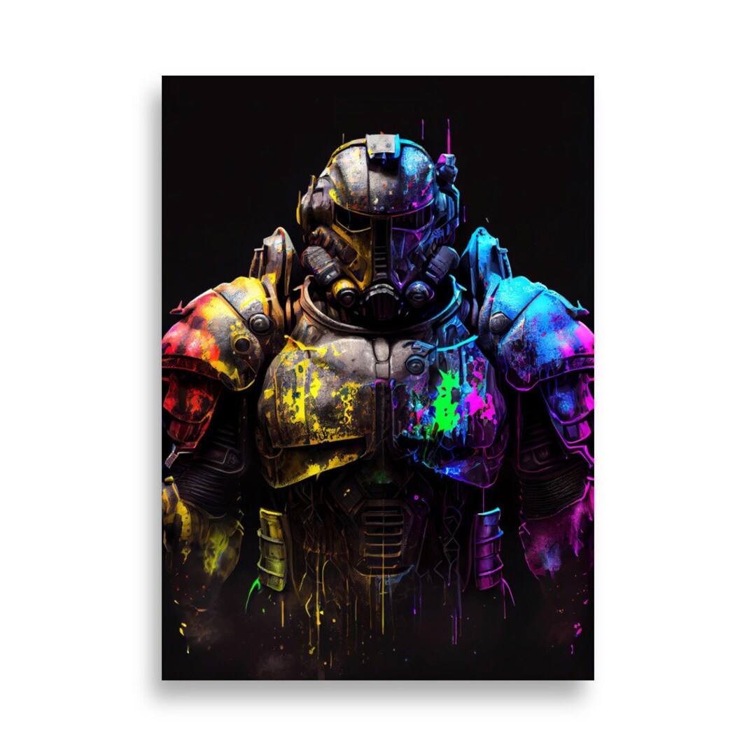 Fallout T-455 Power Armor Poster - Etsy
