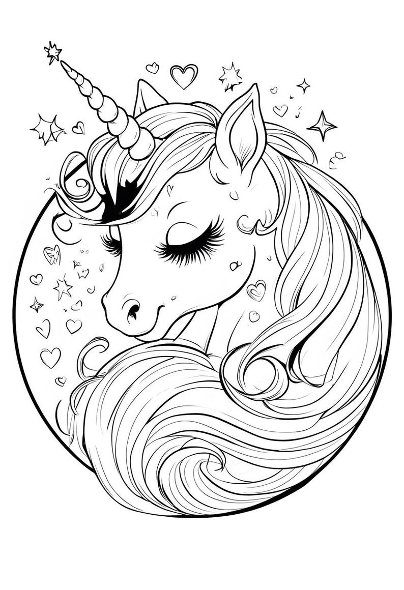 5 Page Unicorn Colouring Sheets - Digital Download - Etsy UK