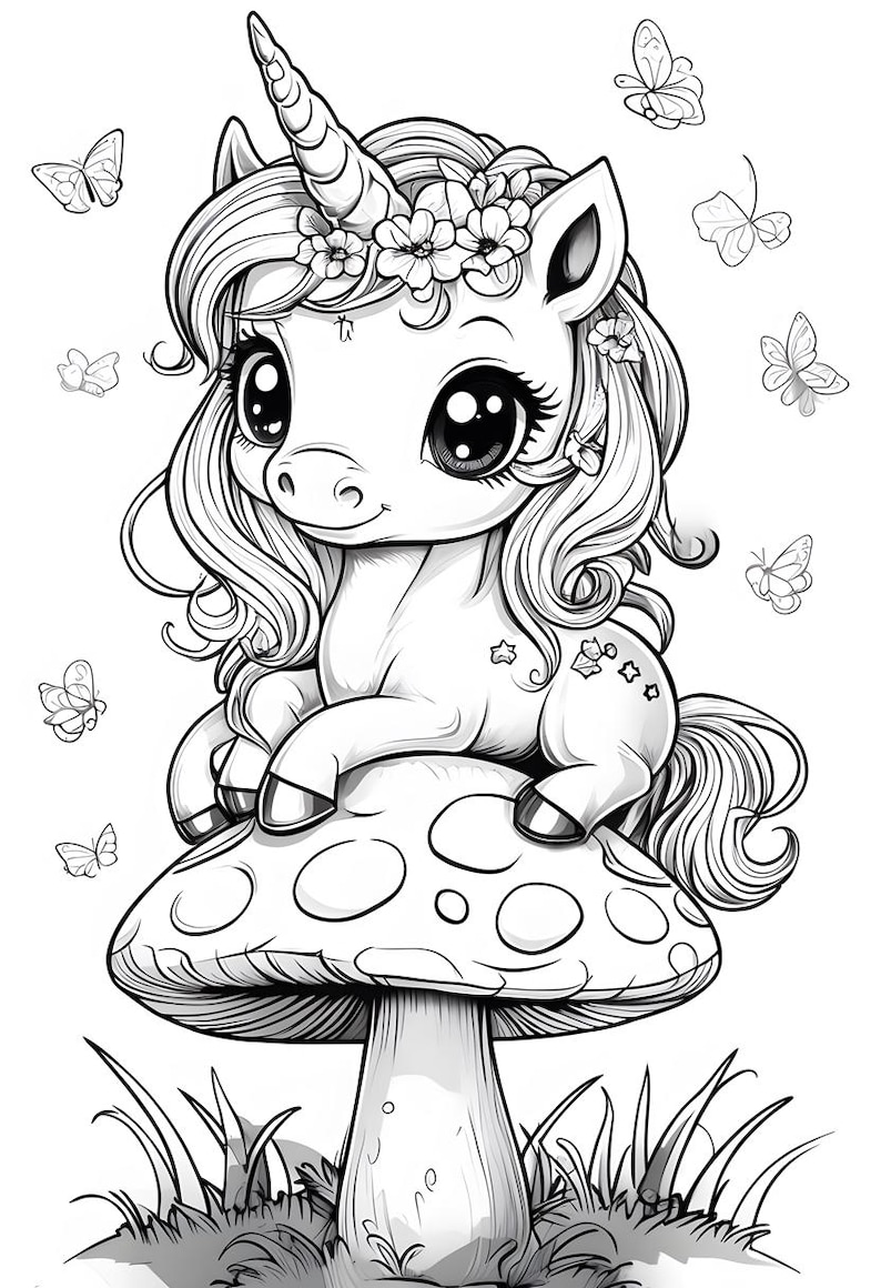 5 Page Unicorn Colouring Sheets - Digital Download - Etsy UK