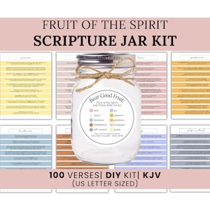 Scripture Jar Kit KJV Version| DIY Bible Verses Jar Printable With ...