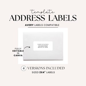 Minimalist Return Address Label Template| Shipping Address Labels ...