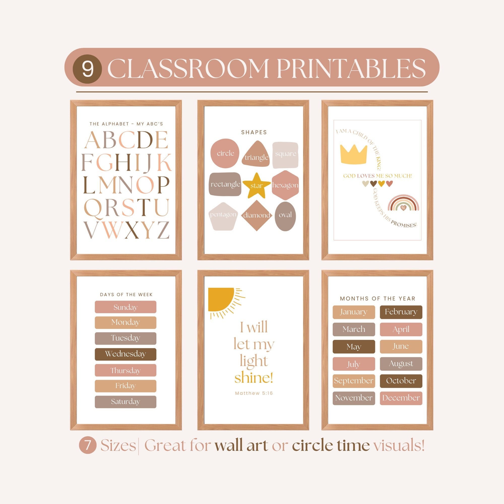Christian Homeschool Educational Posters| 9 Printables| Montessori ...