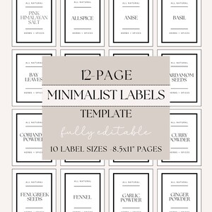 Label Template - Etsy