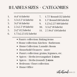 Editable Label Bundle for Home Organization| 11 Label Sizes| Printable ...