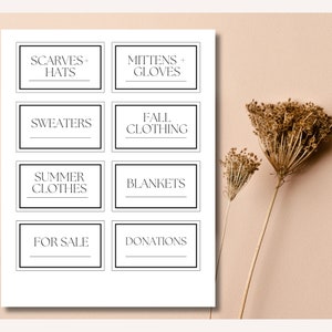 Editable Label Bundle for Home Organization| 11 Label Sizes| Printable ...