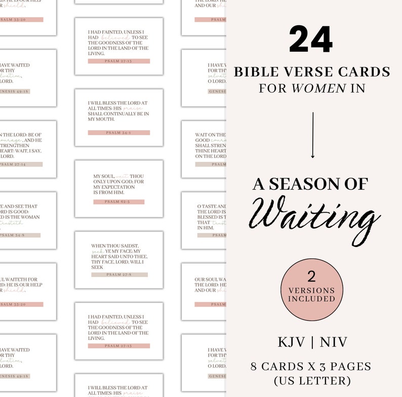 Scriptures on Waiting| Bible Verse Cards for Christian Singles and ...