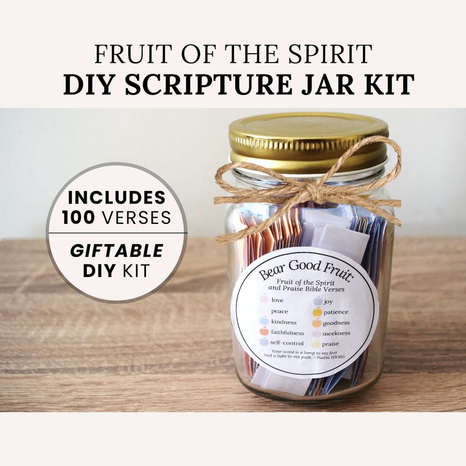 Scripture Jar Printable With Fruit of the Spirit, Praise Scriptures ...